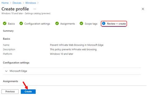 prevent inprivate web browsing in microsoft edge using intune htmd blog