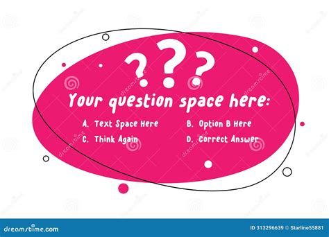 Multiple Option Quiz Banner To Ask Question For Lottery Game Stock Vector Illustration Of