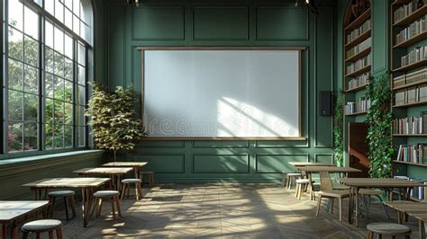 3d Rendering Of A Modern Empty Classroom Stock Illustration Illustration Of Chairs Blank