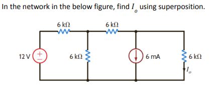 Solved In The Network In The Below Figure Find Io Using Chegg