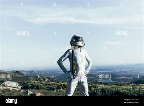 Anonymous Indigenous American Female In Authentic Clothes Calling To