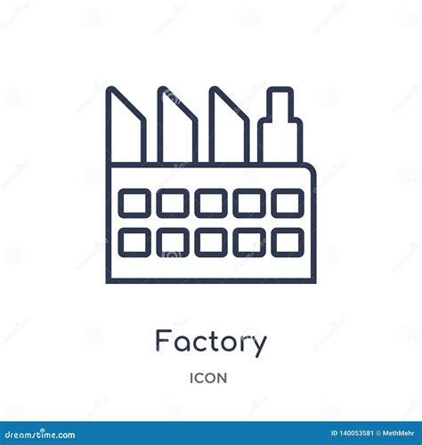 Linear Factory Icon From Delivery And Logistic Outline Collection Thin