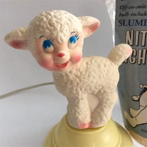 Slumber Glo Vintage Rubber Lamb Night Light With Original Etsy