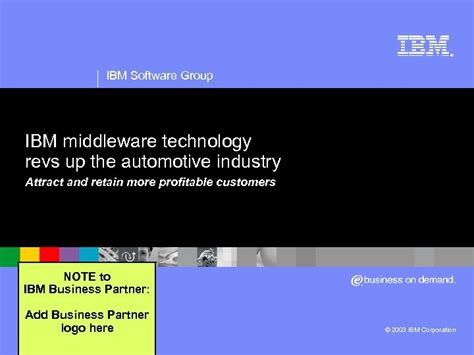 Ibm Software Group Ibm Middleware Technology Revs