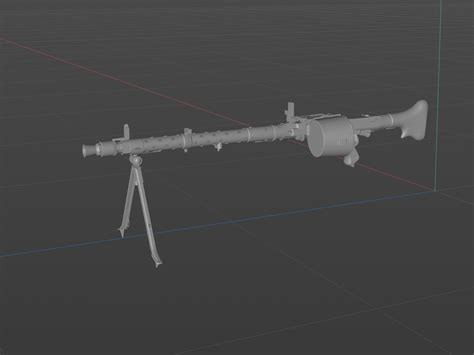 Obj File German Mg34 Machine Gun 1 3d Model Material 🗺️ ・3d Printing Idea To Download・cults