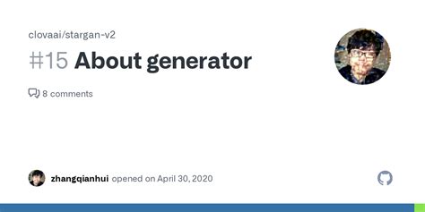 About Generator Issue Clovaai Stargan V GitHub