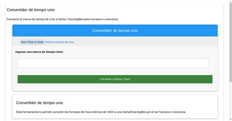 Convertidor De Tiempo De Unix Convertir Tiempo De Unix A La Fecha