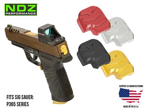 Ndz Sig P365 Xl Fuse X Macro Axg Slide Cover Back Plate Aluminum Aspis Ebay