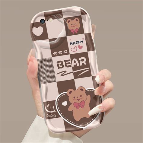 Jual Casing Hp Iphone Plus S Plus Plus Plus Se Case Pola Beruang Kotak Kotak Kesing