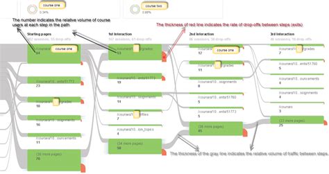 Application Of User Path Flow Visualization Course Level Learning