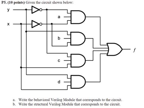 Solved P5 10 Points Given The Circuit Shown Below A