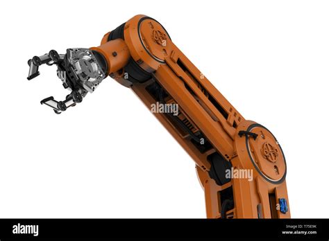 Automation Factory Concept With D Rendering Robotic Arm Stock Photo Alamy