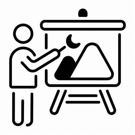 Teacher Lecture Class Presentation Seminar Icon Download On