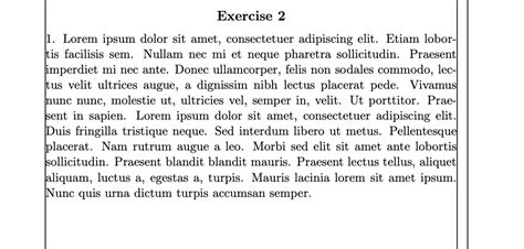Patching Exercise Package Use A Non Indented List Environment For
