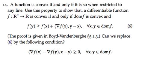 Solved A Function Is Convex If And Only If It Is So When Chegg