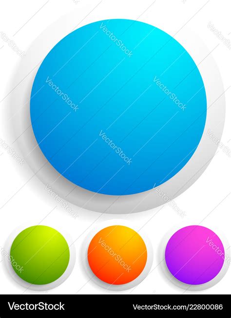 Empty Colorful Circle Shape Circle Element Eps Vector Image