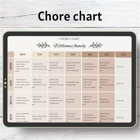 Chore Chart Etsy