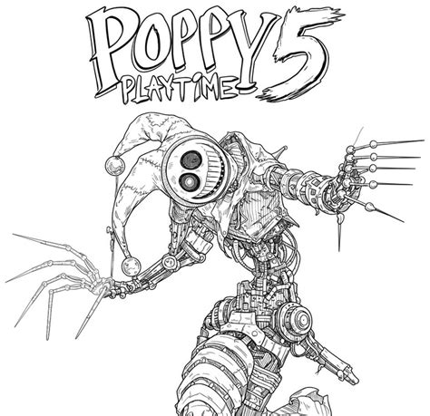 Coloriage Poppy Playtime 5 Le Prototype Les Griffes 05