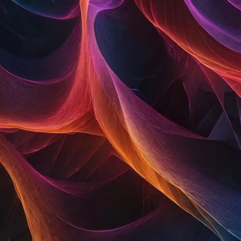 Abstract Polygon Wave Background Concept Of Interconnected Dots And Lines With A Dark Background