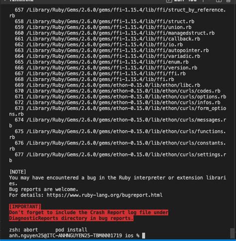 Ios Don T Forget To Include The Crash Report Log File Under DiagnosticReports Directory In Bug
