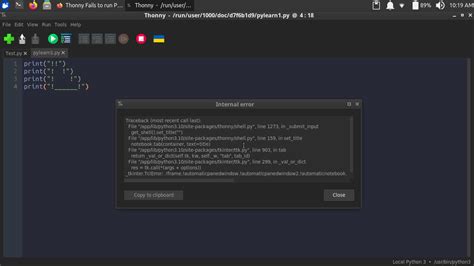 Mainloop Error Filenotfounderror Flatpak · Issue 2439 · Thonny