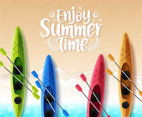 Premium Vector | Summer time vector banner design enjoy summer time ...