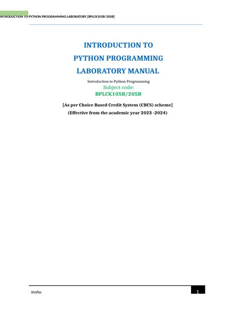 Python Programming Laboratory Manual Pdf Computer File Zip File