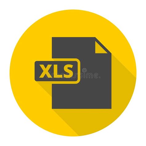 The XLS Icon File Format Symbol With Long Shadow Stock Vector Illustration Of Application