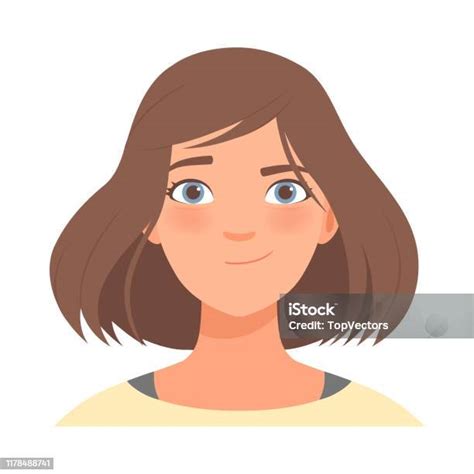 Détermination Sur Le Visage Dune Fille Mignonne Illustration De Vecteur