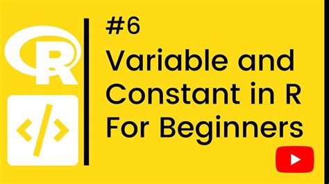 R Tutorial Variable And Constant In R For Beginners YouTube