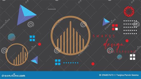 Abstract Background With Colorful Geometric Elements Stock Illustration Illustration Of Shape