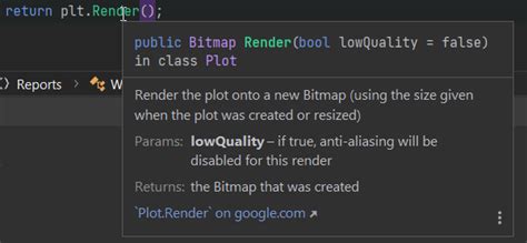 how to see parameters docstring in tooltip on hover over method r