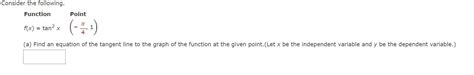 Solved Consider The Following Function Point Chegg