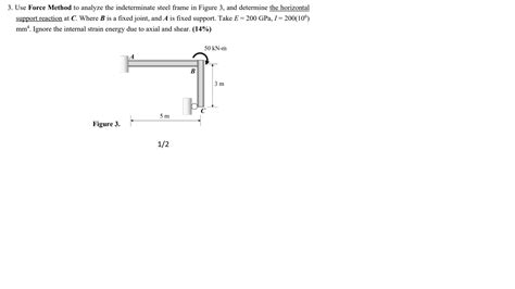 solved 3 use force method to analyze the indeterminate