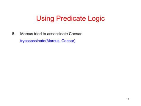 PPT Using Predicate Logic PowerPoint Presentation Free Download ID 5581140