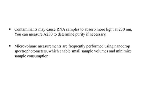 Dna And Rna Quantification By Spectrophotometer Pptx