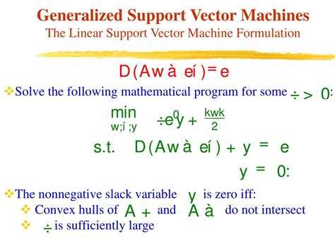 Ppt Mathematical Programming In Support Vector Machines Powerpoint Presentation Id