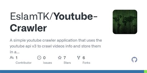Github Eslamtkyoutube Crawler A Simple Youtube Crawler Application