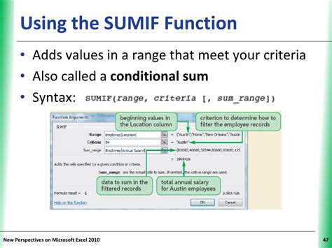 Ppt Tutorial 7 Using Advanced Functions And Conditional Formatting