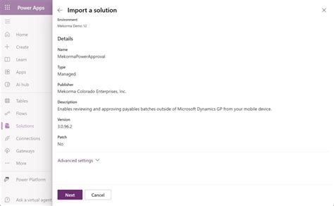 Importing The Power Approvals Solution Into Your Power Apps Environment