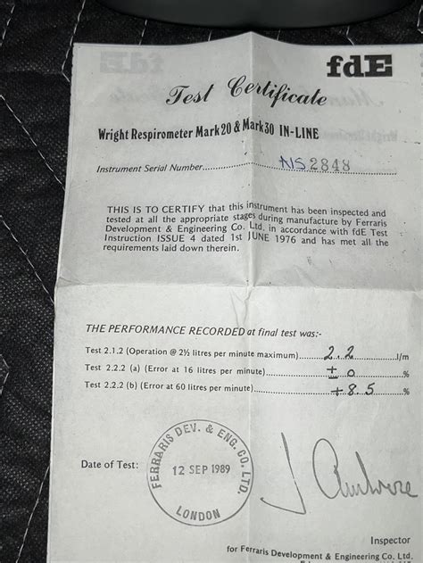 Ferraris Medical Wright Respirometer Mark 20 Peak Flow Meter Nccmedtech