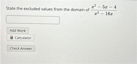 solved state the excluded values from the domain of