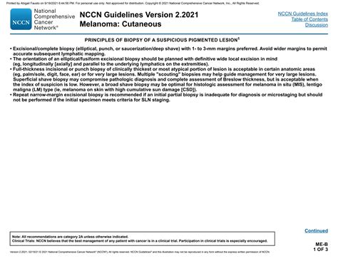 Cutaneous Melanoma Nccn PDF Skin And Dermatology Diseases And Conditions