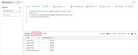 在实时智能中添加查询可视化效果 microsoft fabric microsoft learn
