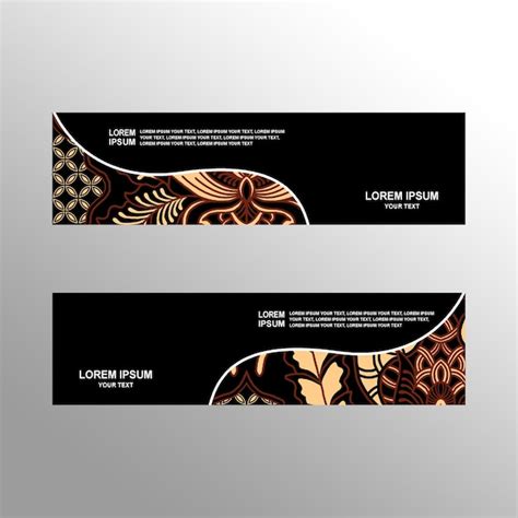 Premium Vector Indonesia Batik Banner Template Header Footer Layout