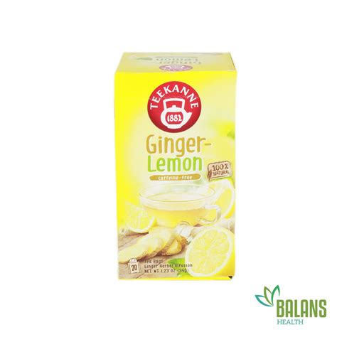 Teekanne Tea Ginger Lemon Teabags Teekanne Balans