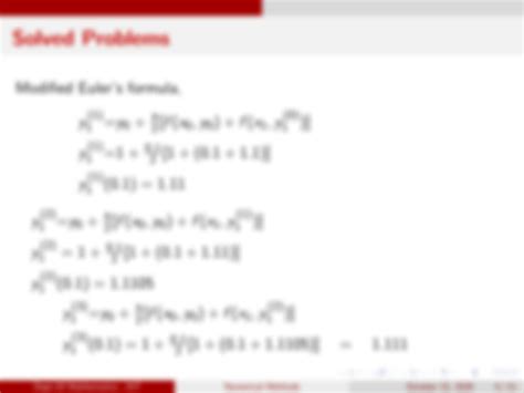 SOLUTION Modified Euler S Method Studypool