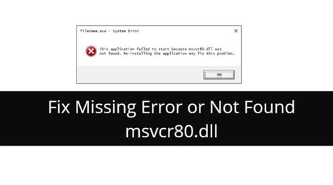 How To Fix Missing Error Or Not Found Msvcr Dll