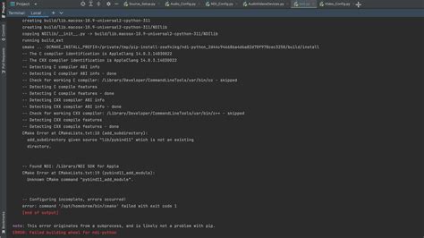 Cmake Error Could Not Build Wheels For Ndi Python Which Is Required