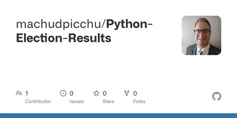 Github Machudpicchupython Election Results